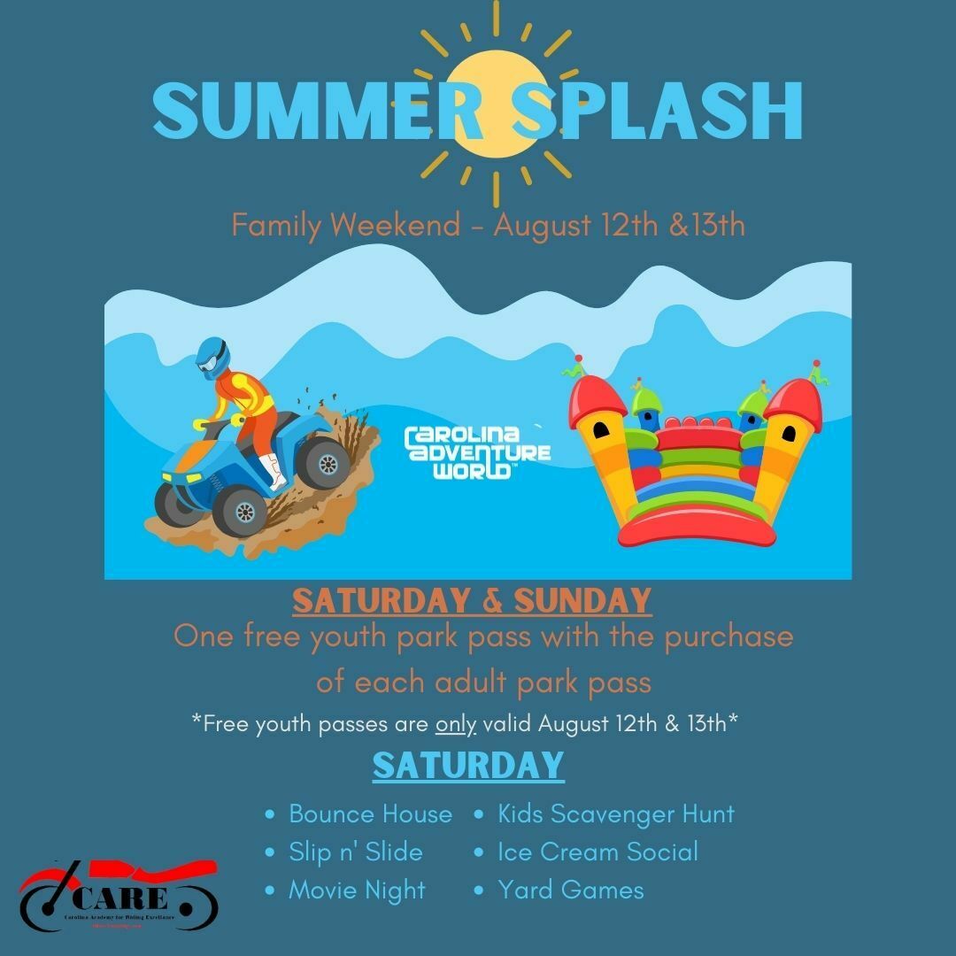 Family Weekend- Summer Splash | Carolina Adventure World